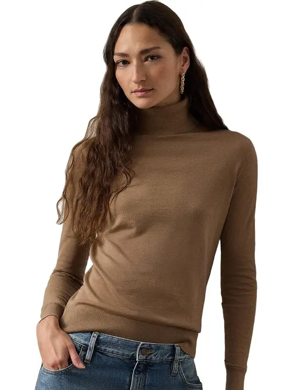 Ralph Lauren Cashmere Turtleneck Sweater - Lux Camel