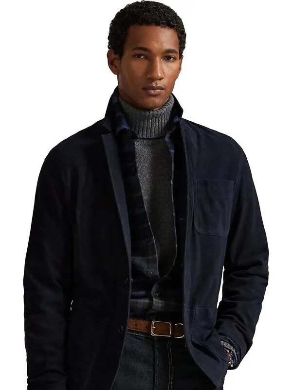 Ralph Lauren Suede Jacket - Collection Navy