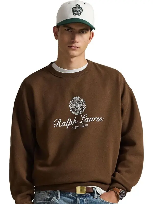 Ralph Lauren Relaxed Fit Fleece Graphic Sweatshirt - Branch Brown