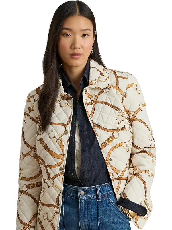 Ralph Lauren Printed Quilted Barn Jacket - Cream Ainsworth