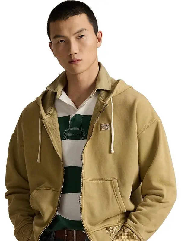 Ralph Lauren Relaxed Fit Loopback Fleece Hoodie - Montana Khaki