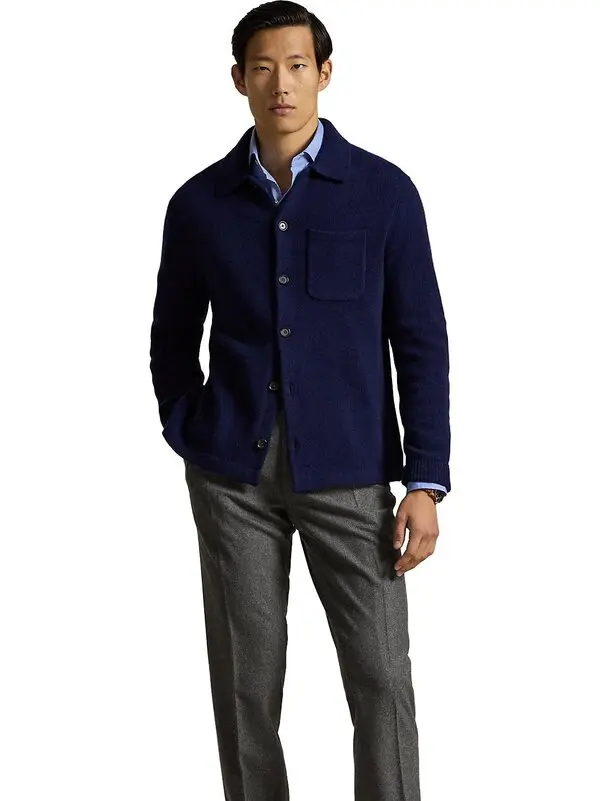 Ralph Lauren Wool-cashmere Cardigan - Bright Navy
