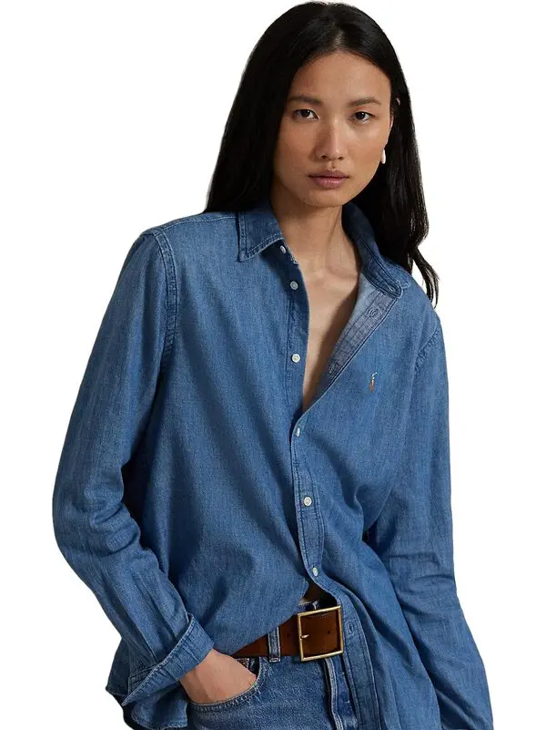 Ralph Lauren Classic Fit Denim Shirt - Wilard Wash