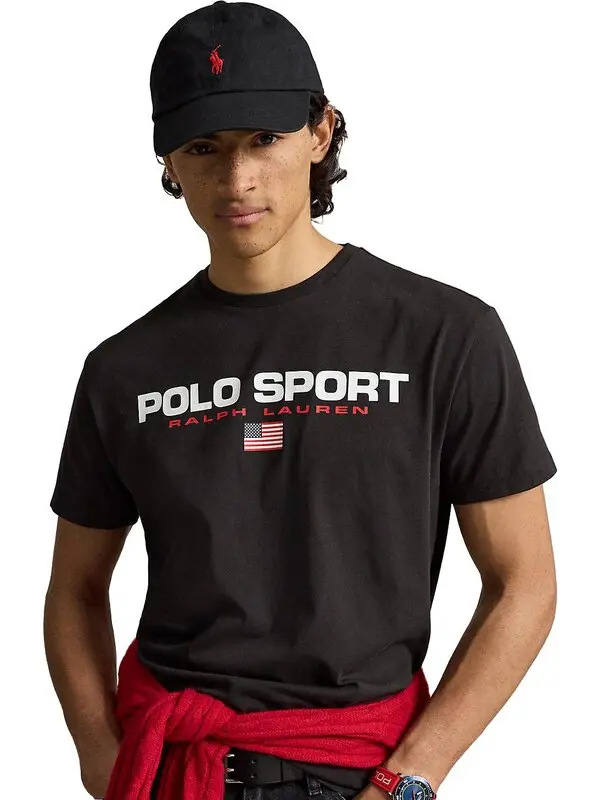 Ralph Lauren Classic Fit Polo Sport Jersey T-shirt - Black Boot
