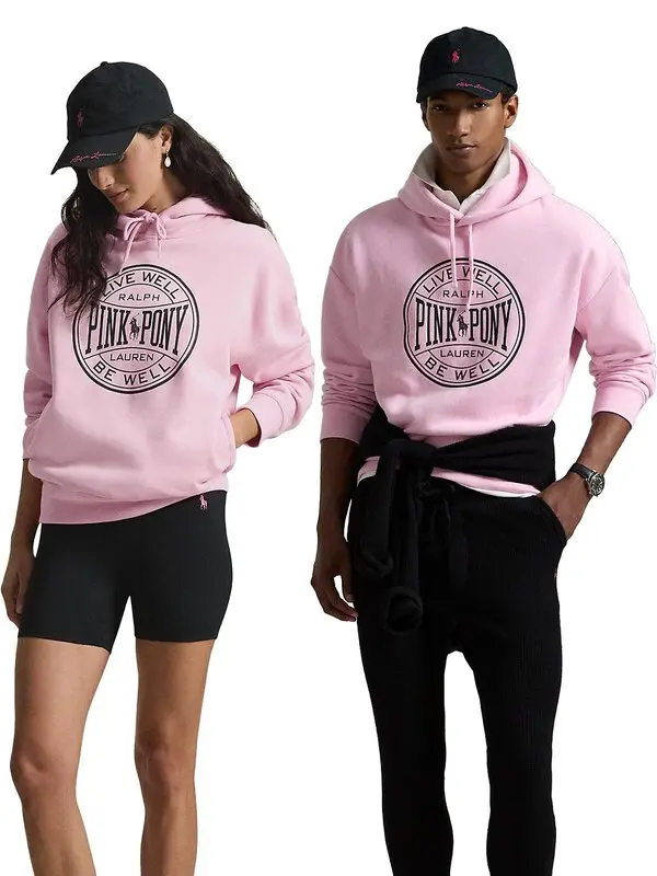 Ralph Lauren Pink Pony Relaxed Fit Fleece Hoodie - Course Pink