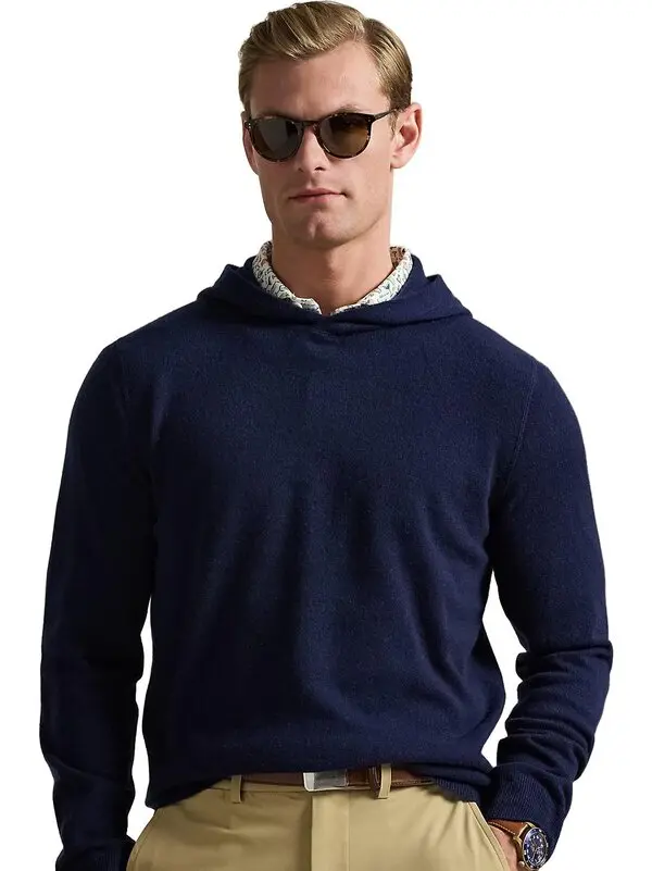 Ralph Lauren Cashmere Hooded Sweater - Refined Navy