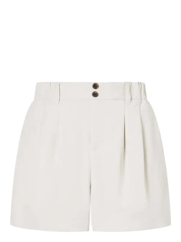 Varley Tansy Pleated Woven Shorts - Ivory