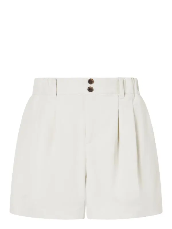 Varley Tansy Pleated Woven Shorts - Neutrals