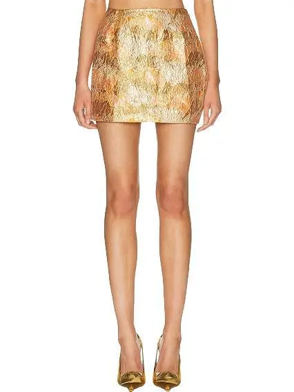 Renggli Brocade Mini Skirt - Nectar