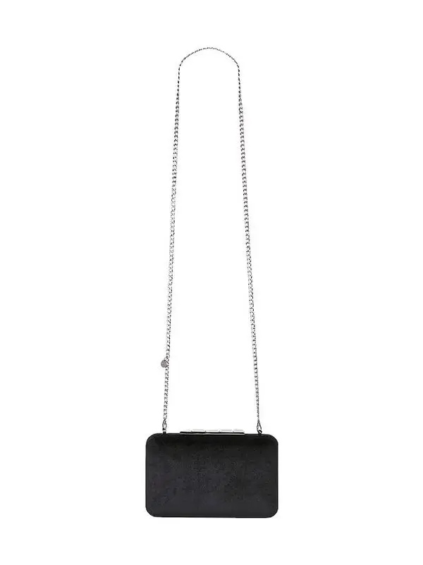 OLGA BERG Eleanor Crystal Top Handle Bag - Black