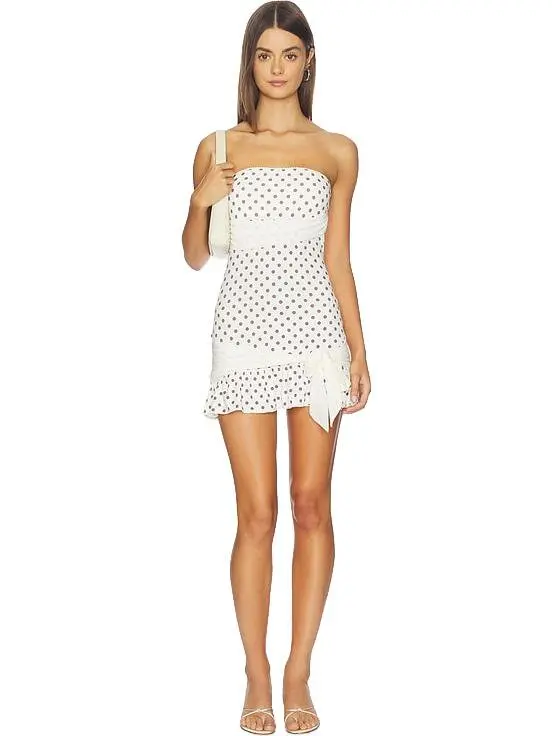 TIGER MIST Tove Mini Dress - Cream & Chocolate