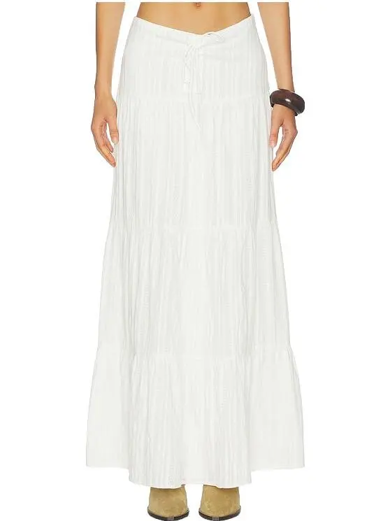 MORE TO COME Matilda Maxi Skirt - White