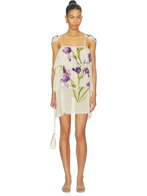 SWF Tiered Sheer Mini Dress - Violet Muse