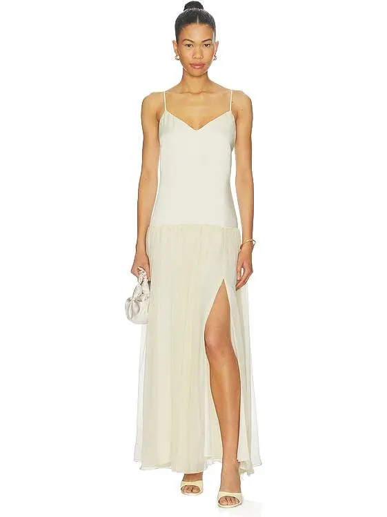 Bardot Linara Halter Neck Maxi Dress - Ivory