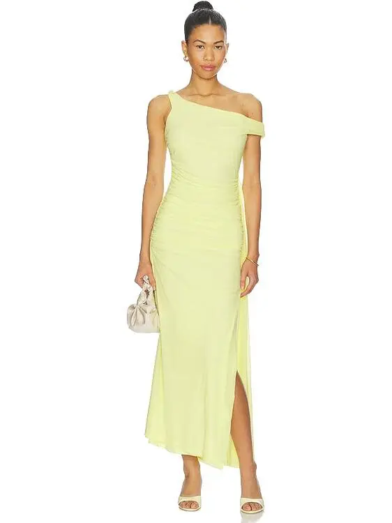 Bardot Layana Asym Maxi Dress - Canary Yellow