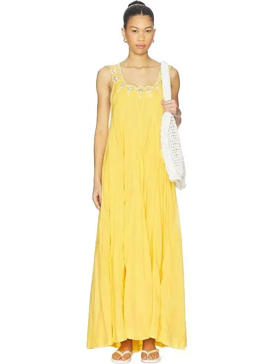 Free People To The Moon Maxi Dress - Golden Haze