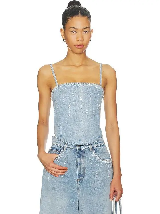 Giuseppe Di Morabito Denim Top - Light Blue