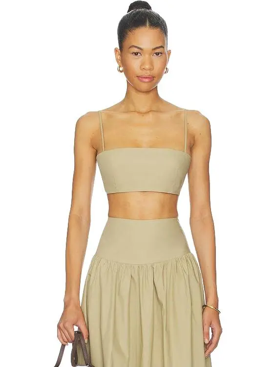 Susana Monaco Crop String Top - Taupe