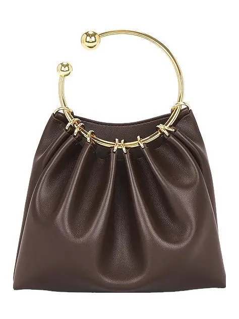 VERAFIED Ring Handle Bag - Chocolate
