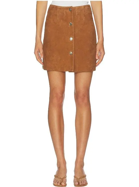 ALIGNE Clemmie Suede Skirt - Tan