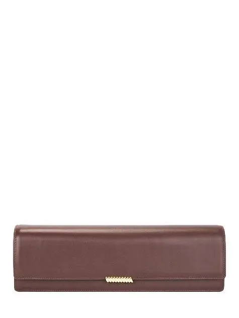 Studio Amelia Helix Mailbox Clutch - Chocolate