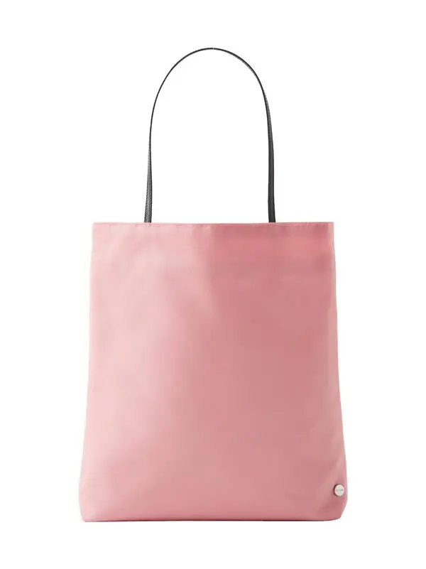VALESQUE Thea Leather-trimmed Satin-shell Tote Bag - Pink