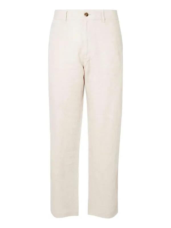Nn07 Aden 1454 Straight-leg Linen Trousers - Beige