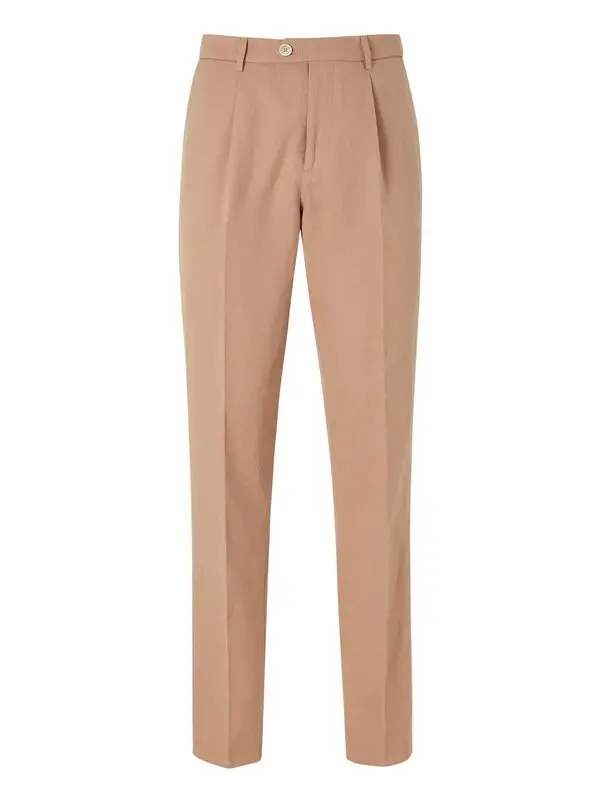 Brunello Cucinelli Straight-leg Pleated Trousers - Light Brown