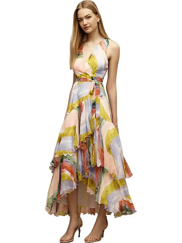 HUTCH Trity Maxi Dress - Yellow Pattern