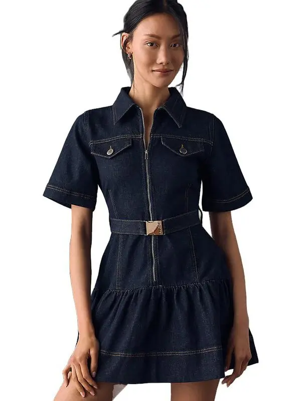 ALIGNE Amanda Organic Cotton Denim Mini Dress - Indigo