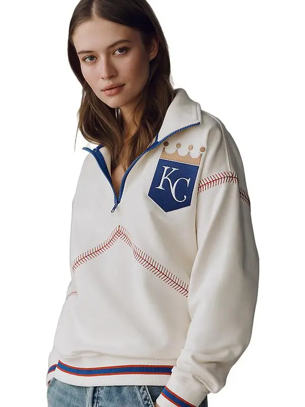 Terez Cotton Mlb Quarter-zip Sweatshirt - Royals