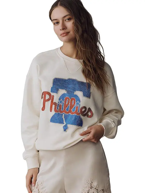 Terez Cotton Mlb Crew-neck Sweatshirt - Phillies