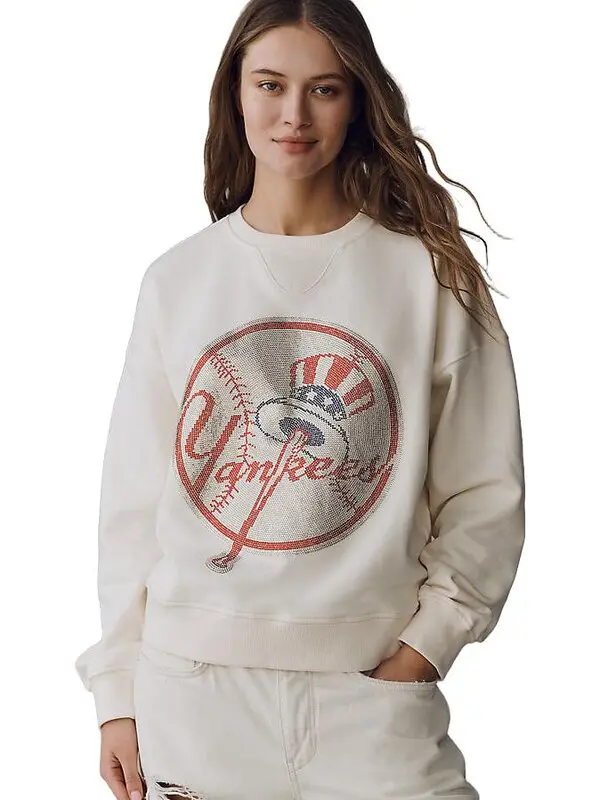 Terez Cotton Mlb Crew-neck Sweatshirt - Yankees