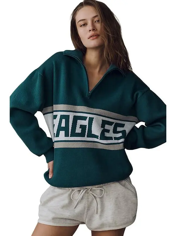 Terez Nfl Quarter-zip Sweatshirt - Green