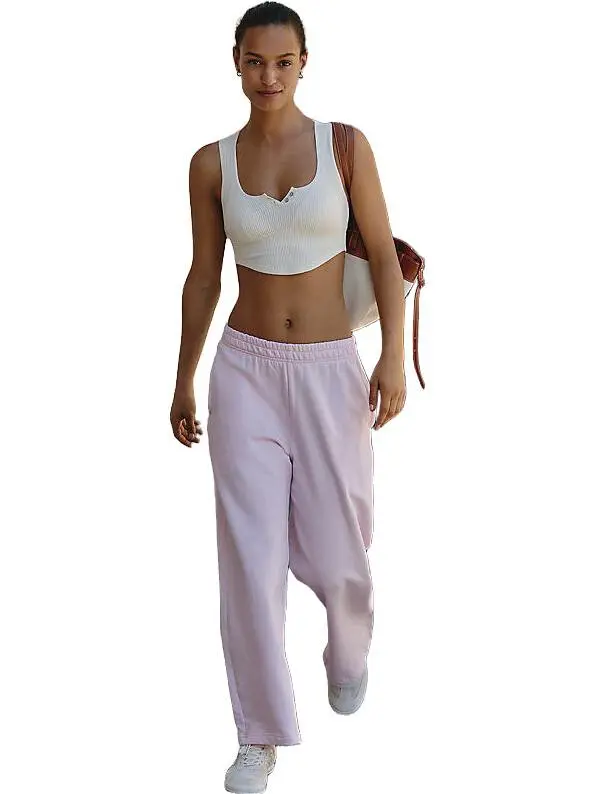 BACK WHEN Cotton Wide-leg Sweatpants - Scallop Shell