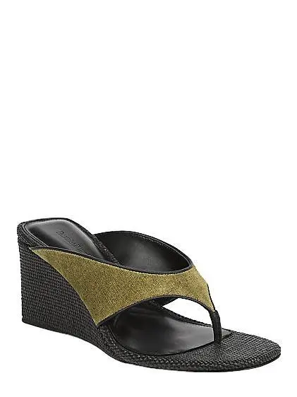 FAVORITE DAUGHTER Wedge Thong Sandals - Green