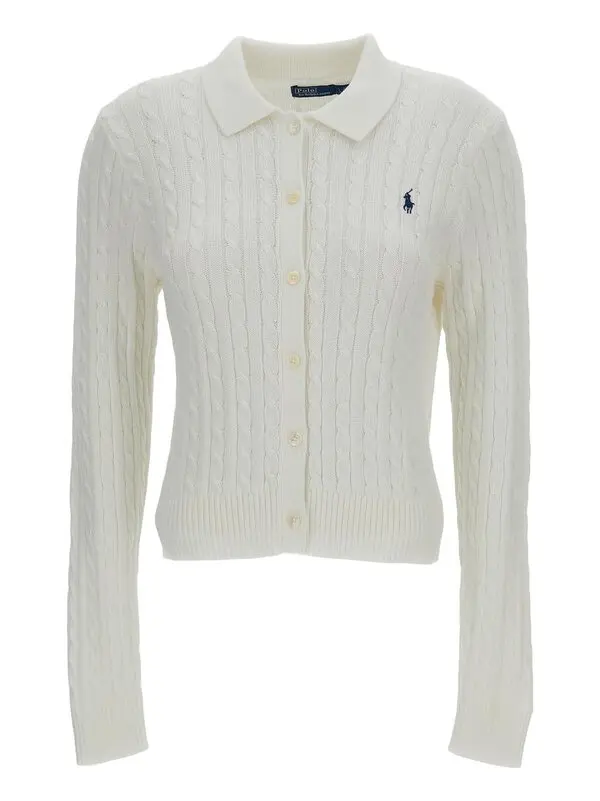 Polo Ralph Lauren Cotton Polo Cardigan - White
