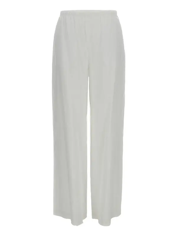 Max Mara Destino Wide-leg Linen-blend Trousers - White