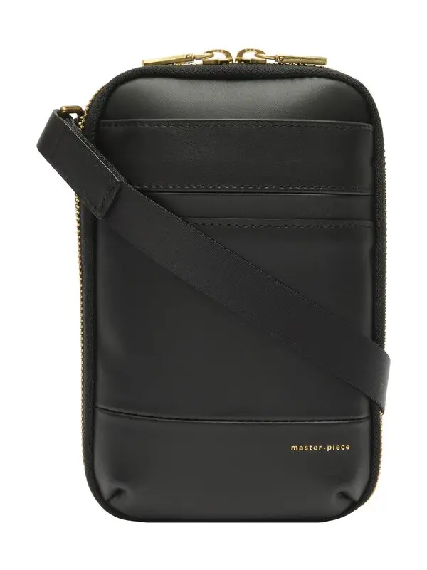 MASTER-PIECE CO Gloss Leather Shoulder Bag - Black