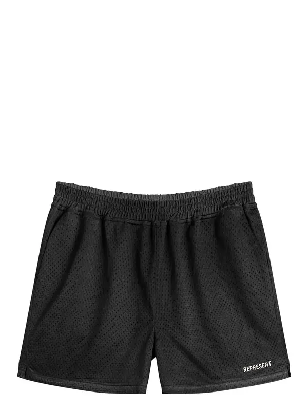 REPRESENT Washed Mesh Shorts - Washed Black