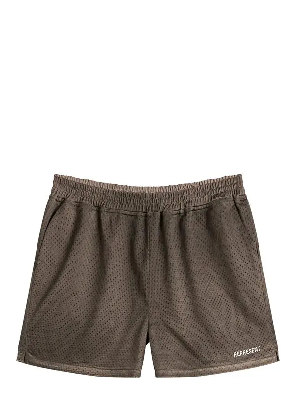 REPRESENT Washed Mesh Shorts - Vintage Khaki