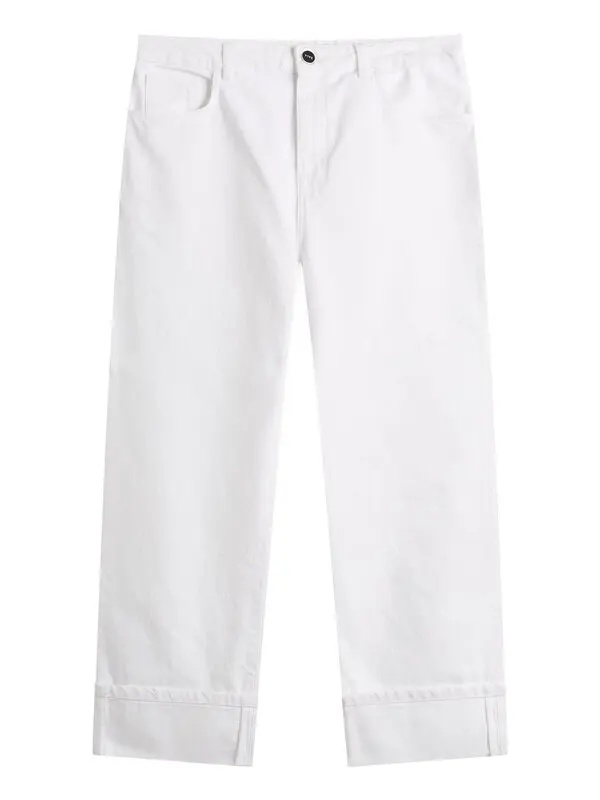 RÓHE Baggy Fit Turn-up Denim - Optic White