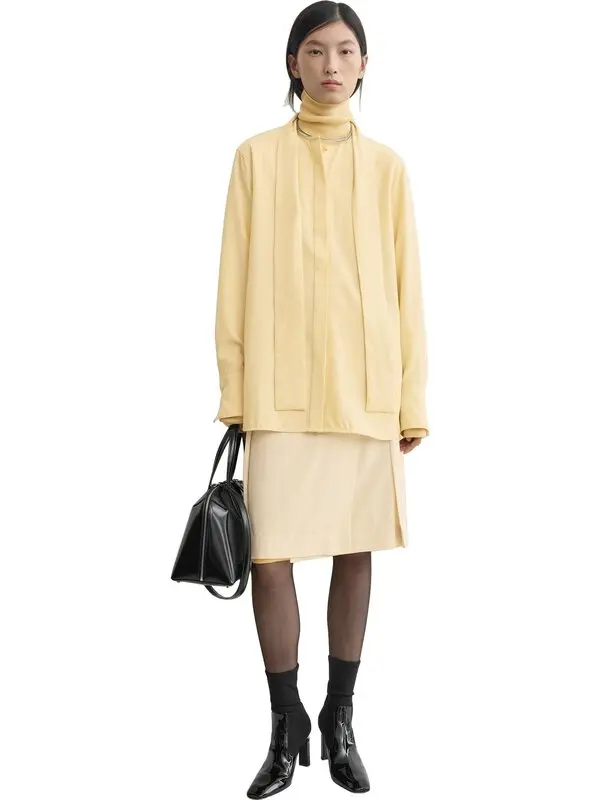 TOTEME Long Scarf Blouse - Beige
