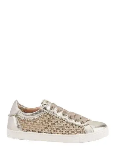 Agl Sade Plot Woven Sneakers - Platinum Leather