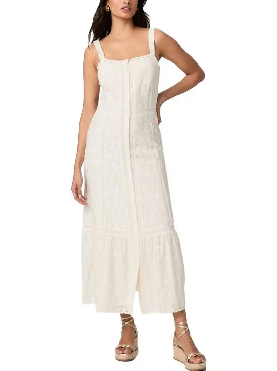 Paige Kelli Lace Sleeveless Maxi Dress - Antique White