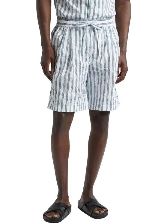 Dolce & Gabbana Striped Crinkled Poplin Bowling Shorts - S8051 Rigato