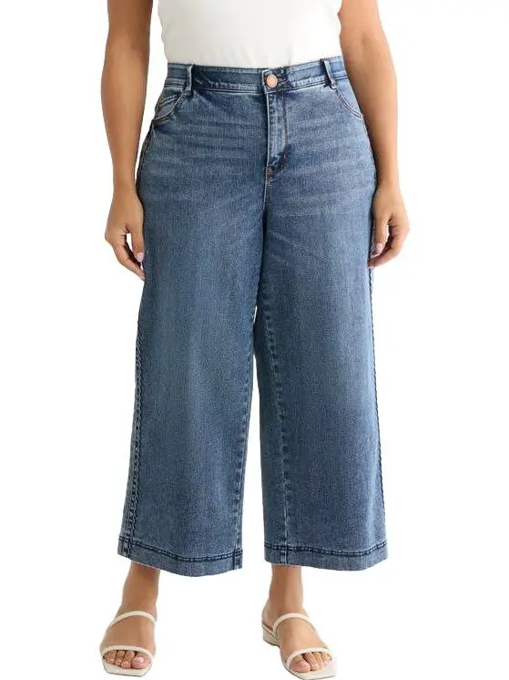 Wit & Wisdom Gracie Skyrise Wide Leg Jeans - Blue Artisanal