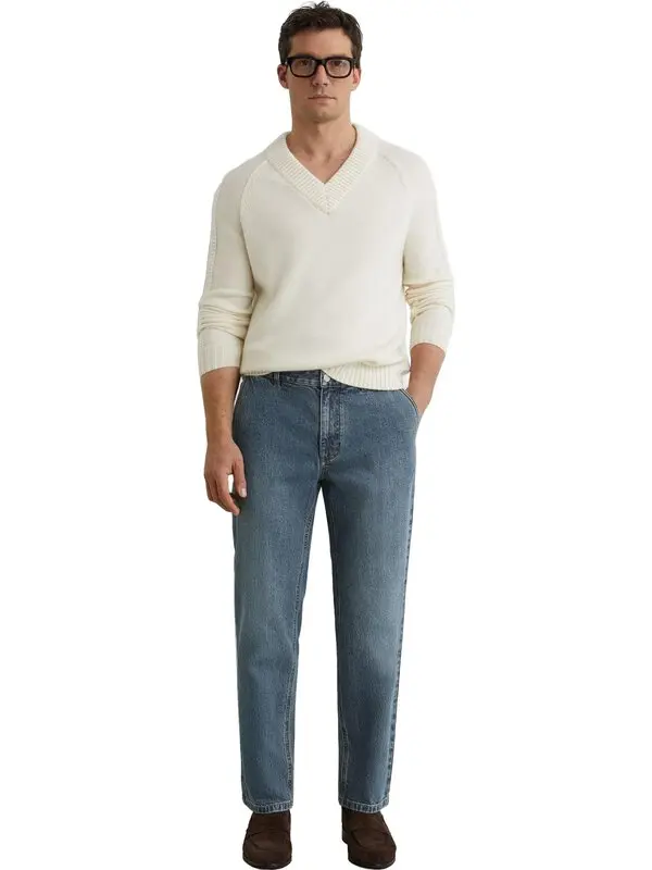 REISS Manhattan Straight-leg Jeans - Vintage Blue Wash