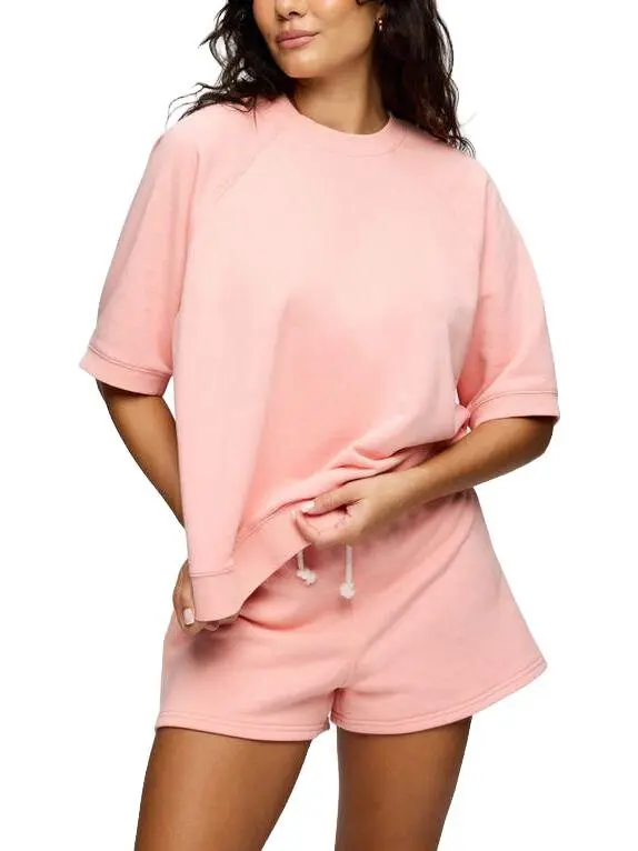 NUUDS Elbow-sleeve French Terry Sweatshirt - Peachette