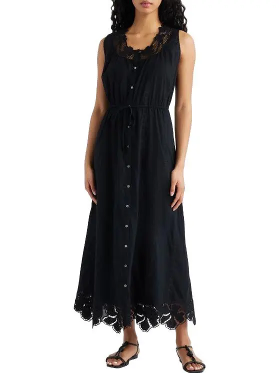 Rails Lorina Cotton Maxi Dress - Black